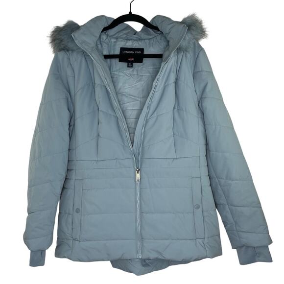 Fog By London Fog | Jackets & Coats | London Fog Light Blue Puffer ...